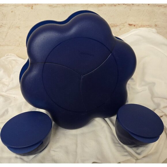 Dining | Tupperware Open House Chip Dip Complete Set Party Bowl Dark ...